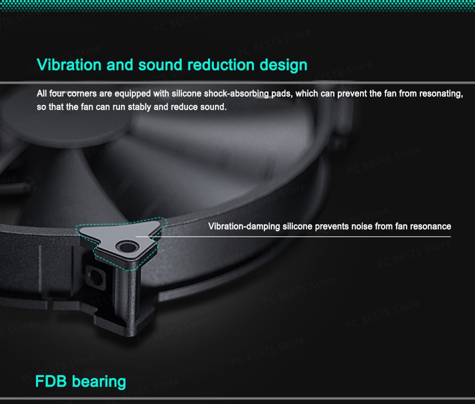 PHANTEKS F200SP Black High Air Volume Computer Case Fan 200mm 3Pin ...