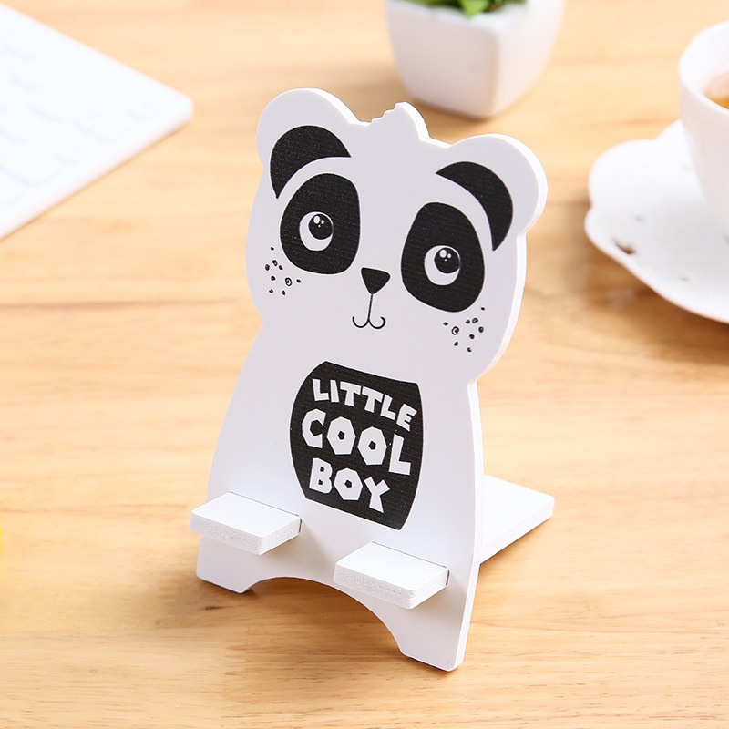 Cute Cartoon Animals Wood Mobile Phone Holder Support Creative Wooden ...