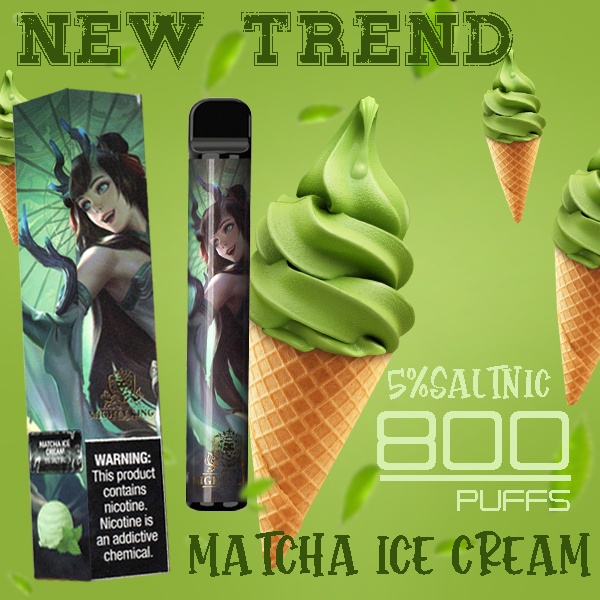 LEGIT MIGHTY KING Puff Plus smoke vapers full set（800Puffs) (MATCHA ICE ...