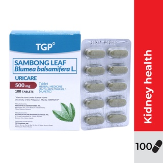 URICARE TGP 1 BOX Sambong Leaf 500mg (100 tablets) | Shopee Philippines
