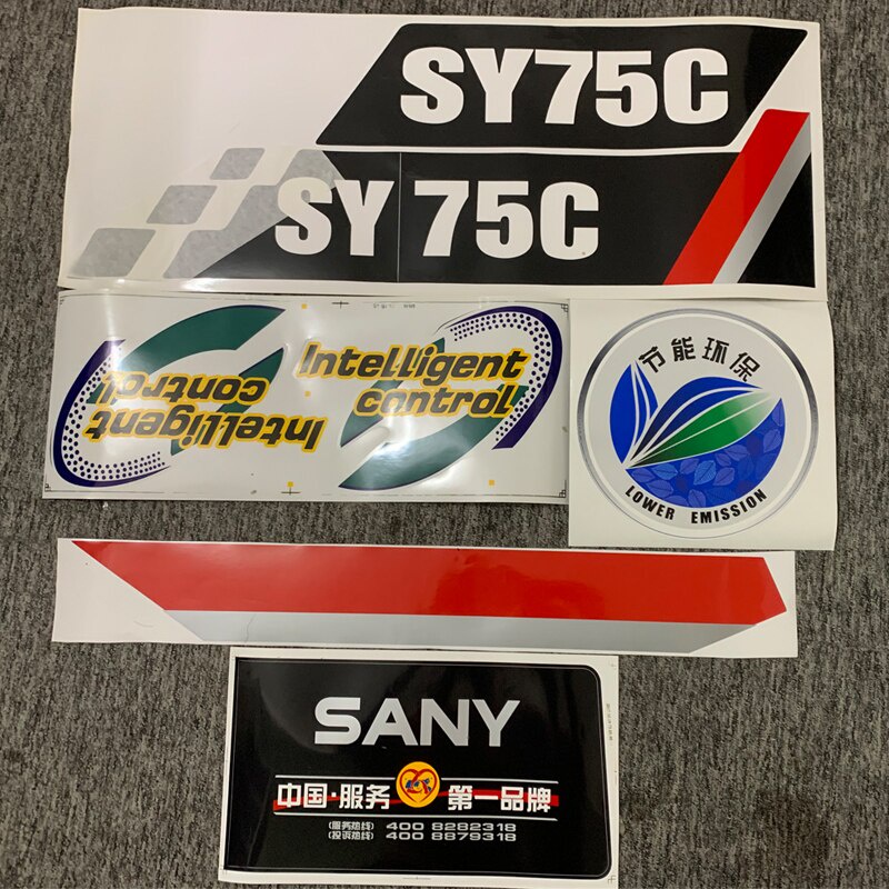 SANY excavator parts SY135C sticker SY215C sticker whole set sticker SY210 sticker SY55C SY65C ...