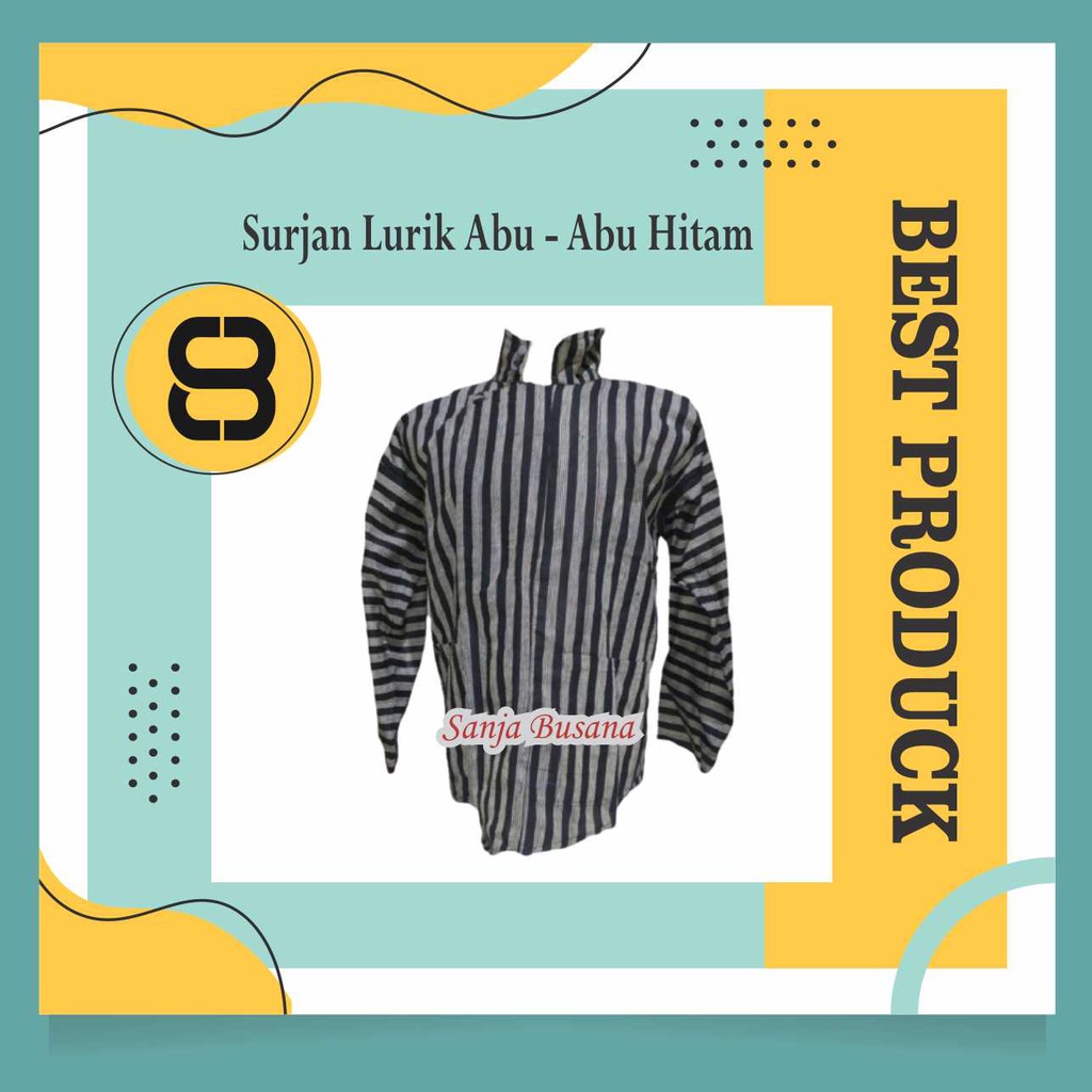 Javanese Traditional Clothing Sorjan Lurik Surjan Lurik Adult Surjan ...