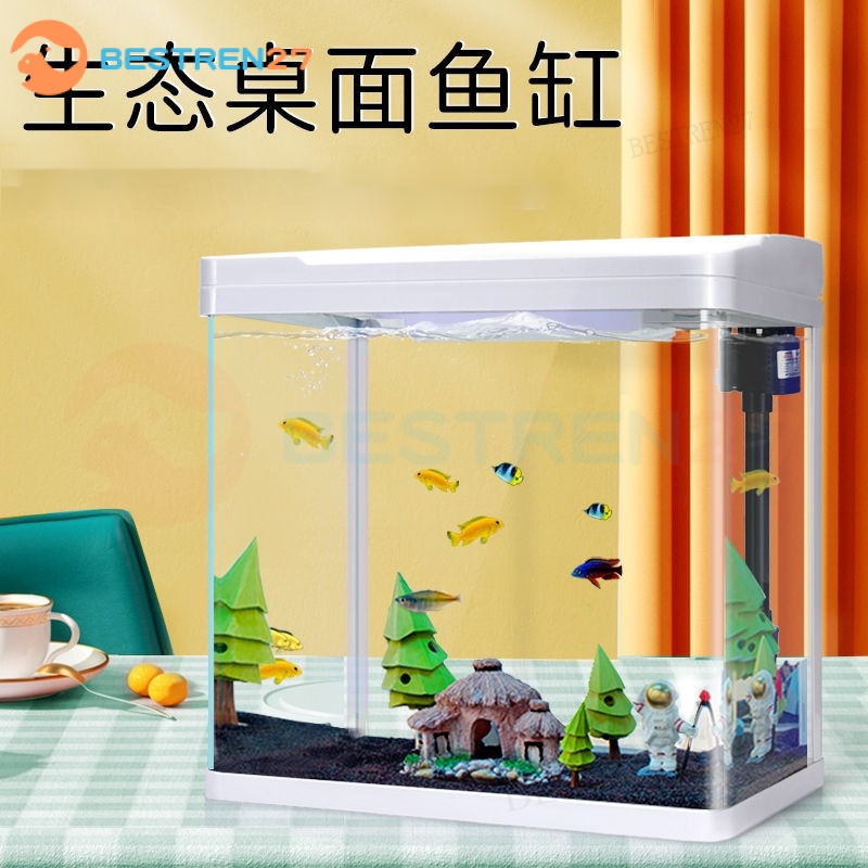 Ready Stock Fish Aquarium Tank Complete Set LED Light Pump Filter ...