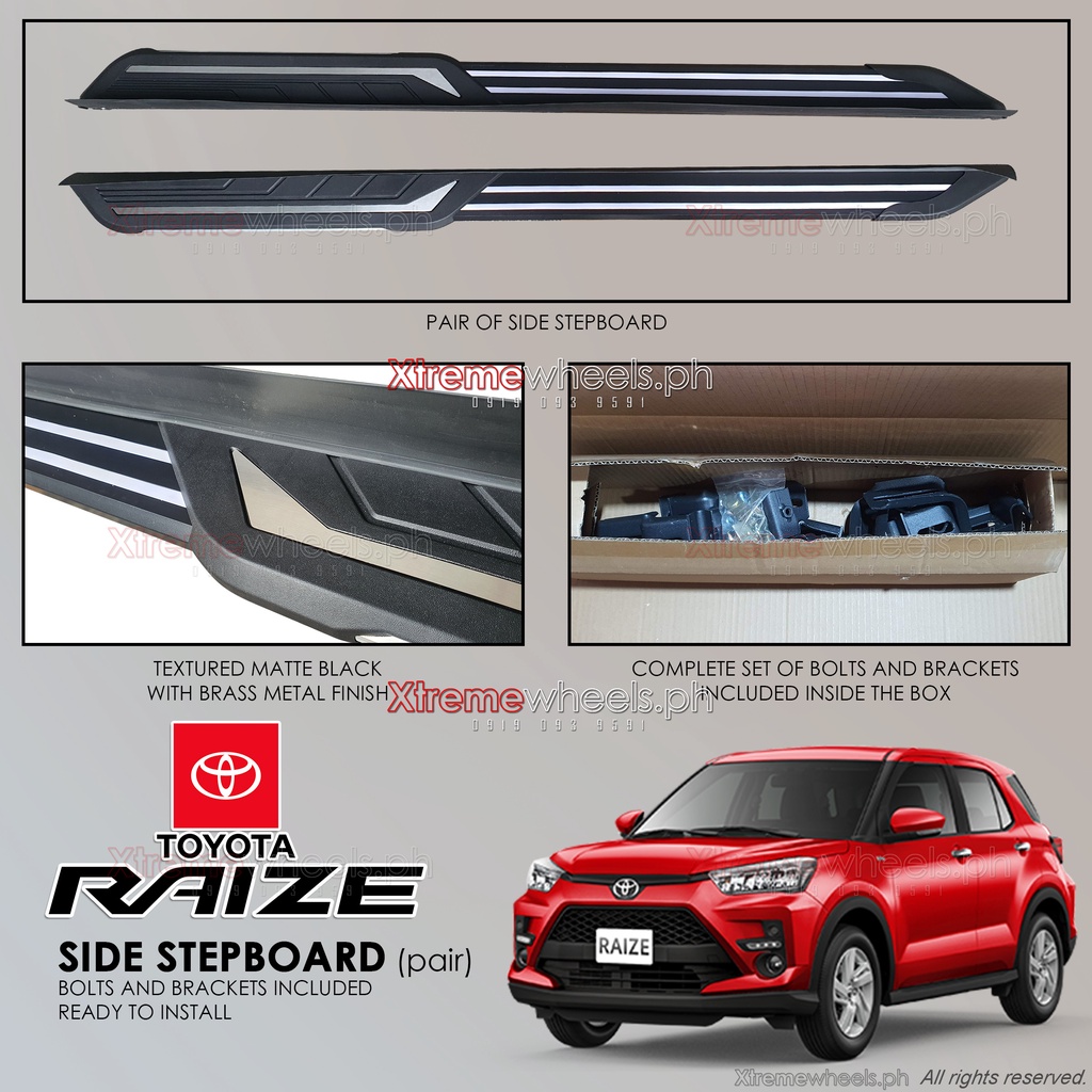 Toyota Raize E G Turbo 2022 to 2025 1 set Heavy Duty Door Steel Step ...