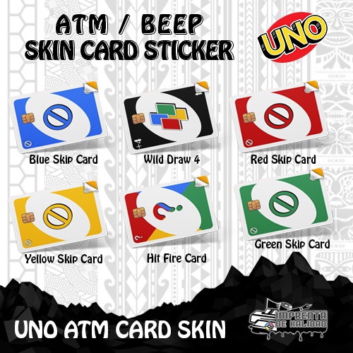 Uno Card Skin Card Sticker Vinyl Debit/ATM/beep card sticker skin ...