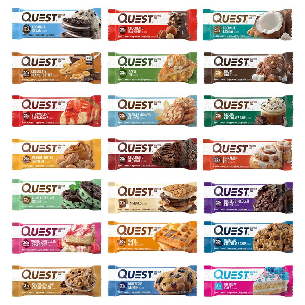 Quest Nutrition Protein Bar - Keto Low Carb Snacks | High Protein | Gym ...