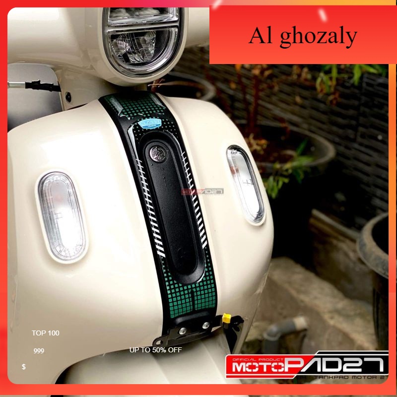 Yamaha Fazzio Premium class Front Tie Cover resin Sticker | Shopee ...