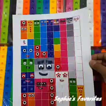 30 Stickers of Numberblocks - face & body - Glossy Sticker for Linking ...