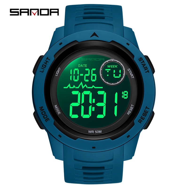 Sanda Fashion Personality Digital Large Dial Outdoor Sports Waterproof ...