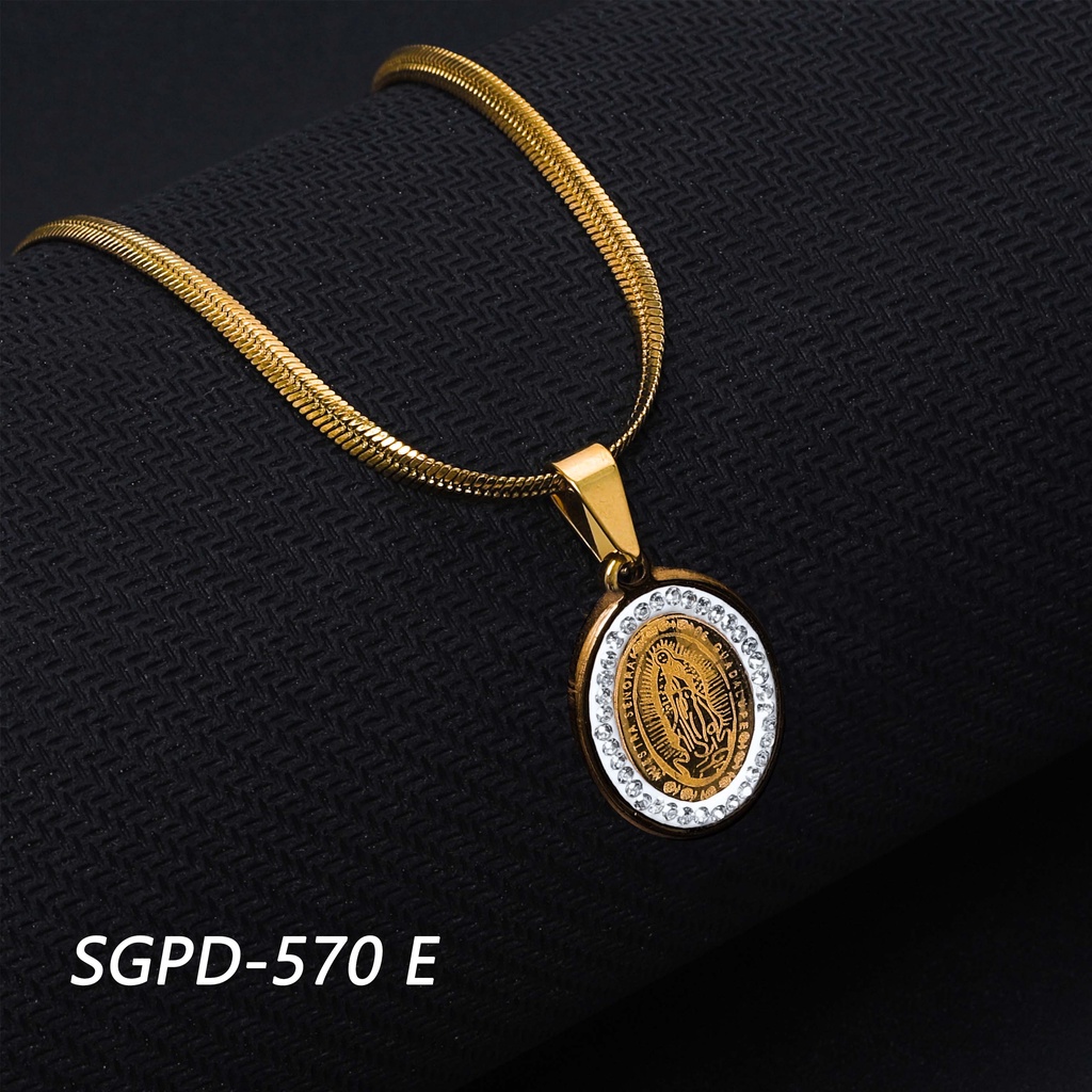 LAJ - 18k Gold Stainless Steel Pendants(SGPD) with Free Box | Shopee ...