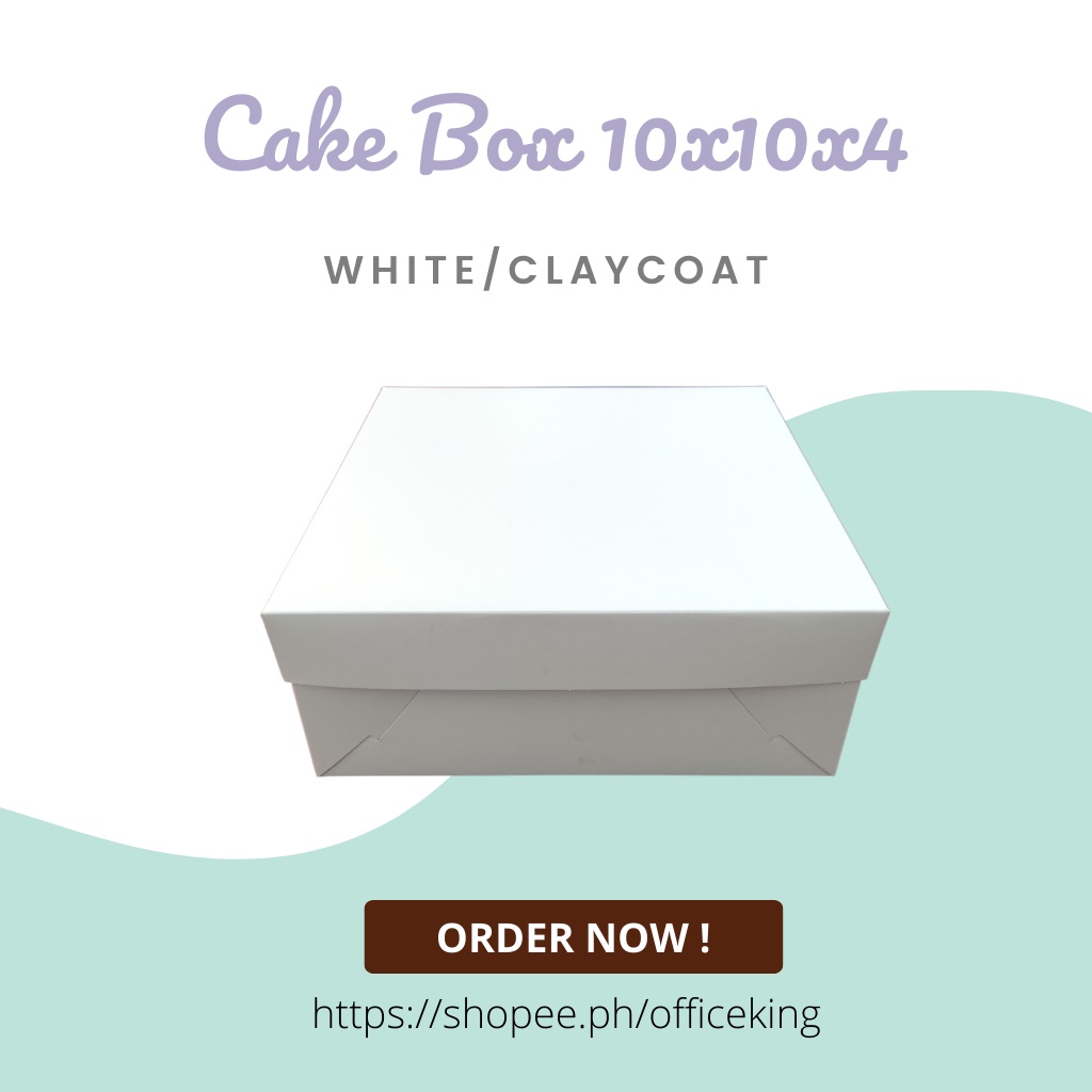 Ordinary Cake Box Claycoat 10x10x4 inches | Shopee Philippines