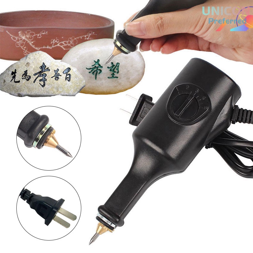 5 Adjustable Speeds Electric Engraver pen engraving tool for Wood Stone ...
