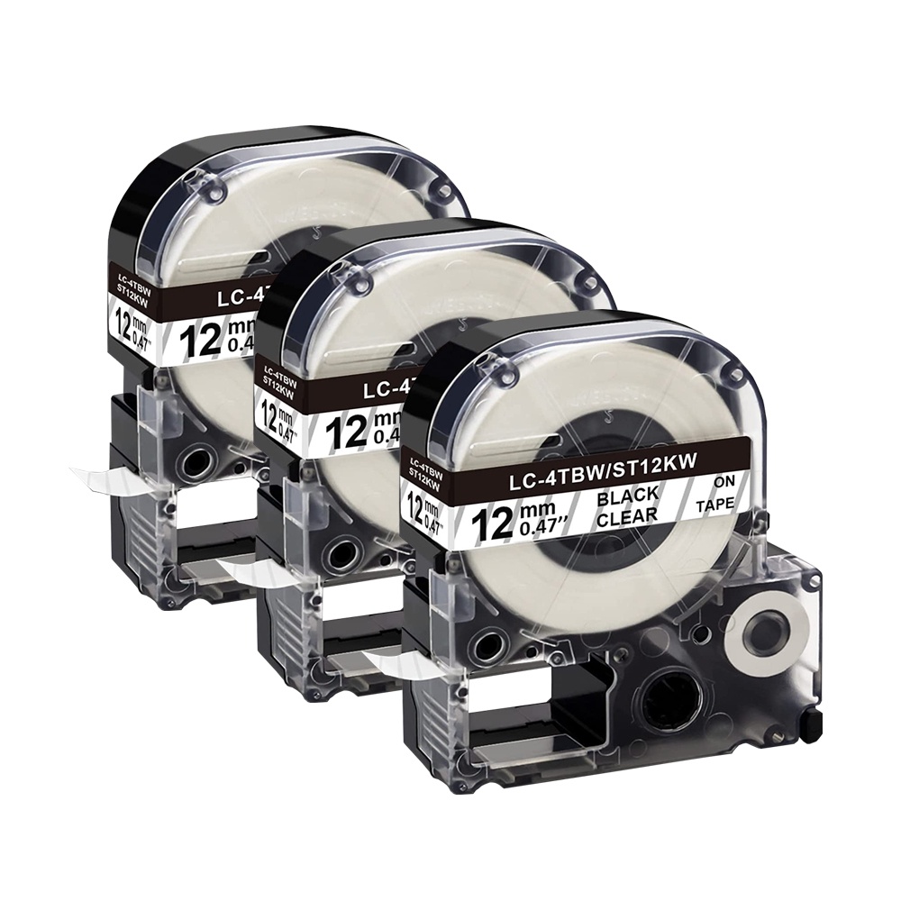 3Pack Compatible Epson / KingJim Label Tape LK-4TBN LC-4TBN ST12KW ...