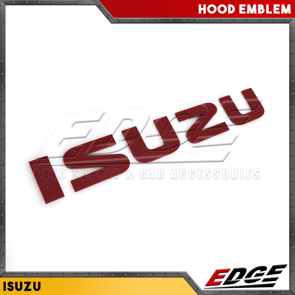 ISUZU Hood Emblem // d-max mu-x dmax mux adhesive ready sticker name ...