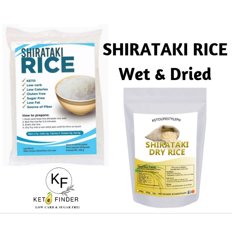 KETO Shirataki Rice 200grams (Rice Substitute/Zero Carb/Zero Calorie ...