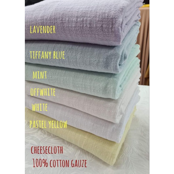 New arrivals Cheesecloth 100%Cotton Gauze 60width | Shopee Philippines