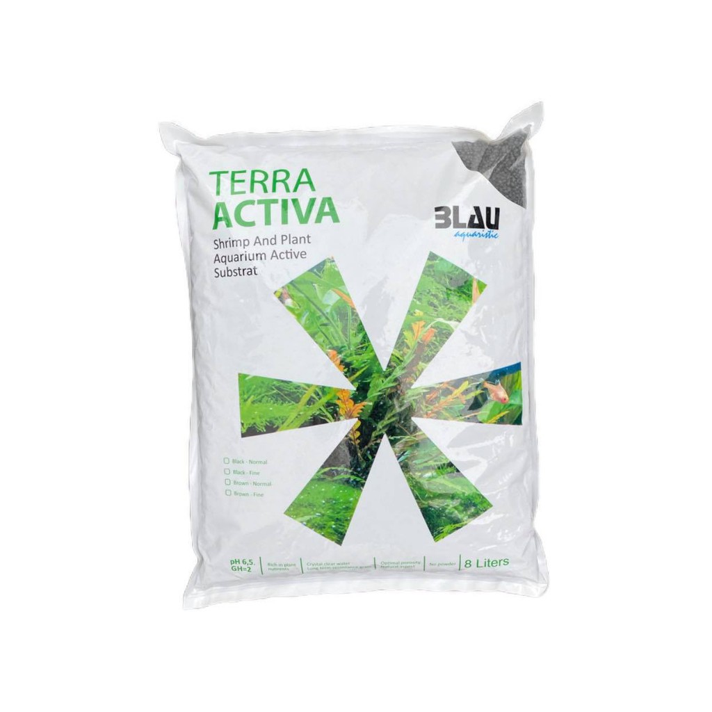 Terra Activa Shrimp and Plant Aquarium Active Substrate 8 Liters Black ...