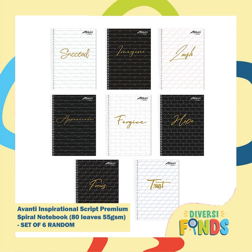 Thicker Paper Avanti Inspirations Spiral Notebook W/Plastic Jacket ...