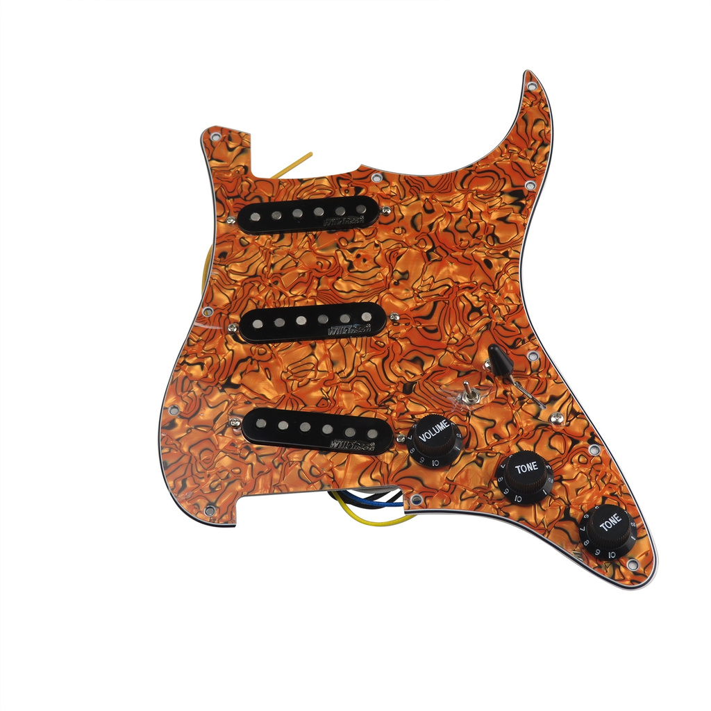 HS-Strat Guitar 7-Way type fully loaded Prewired Pickguard Wilkinson ...