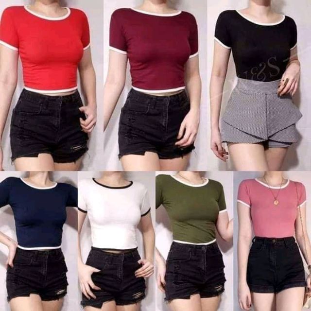 Plain crop top you love ♥ | Shopee Philippines