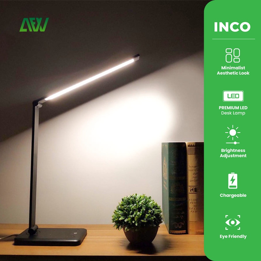 Inco Modern Study Table Lamp Desk Lamp With Build in Wireless Charging ...