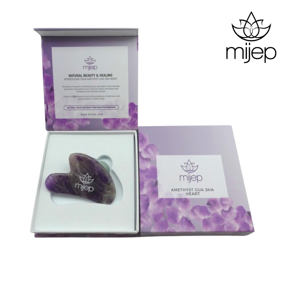 Amethyst Gua Sha Heart - Stunning Premium Quality Natural Stone Facial ...