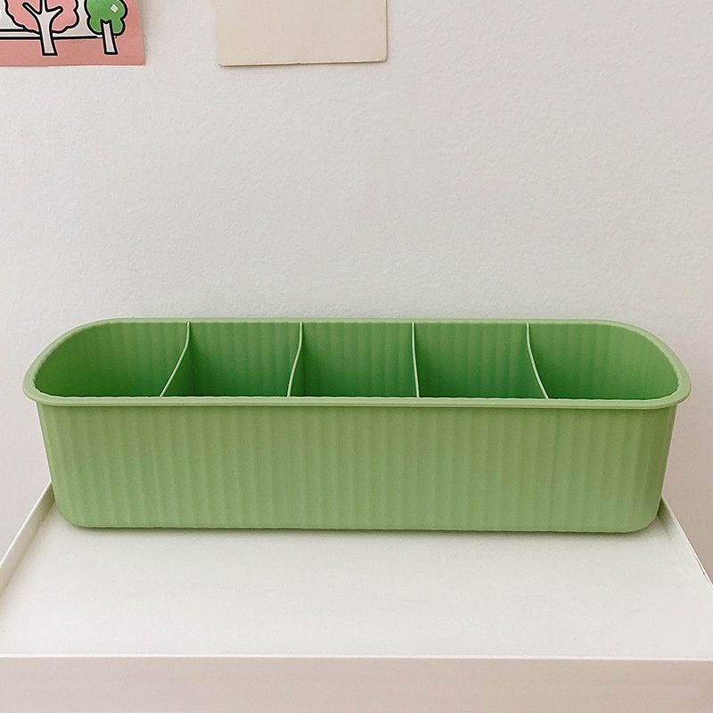 5 Grids Desktop Organizer Storage Box Large Capacity Office Storage Box ...