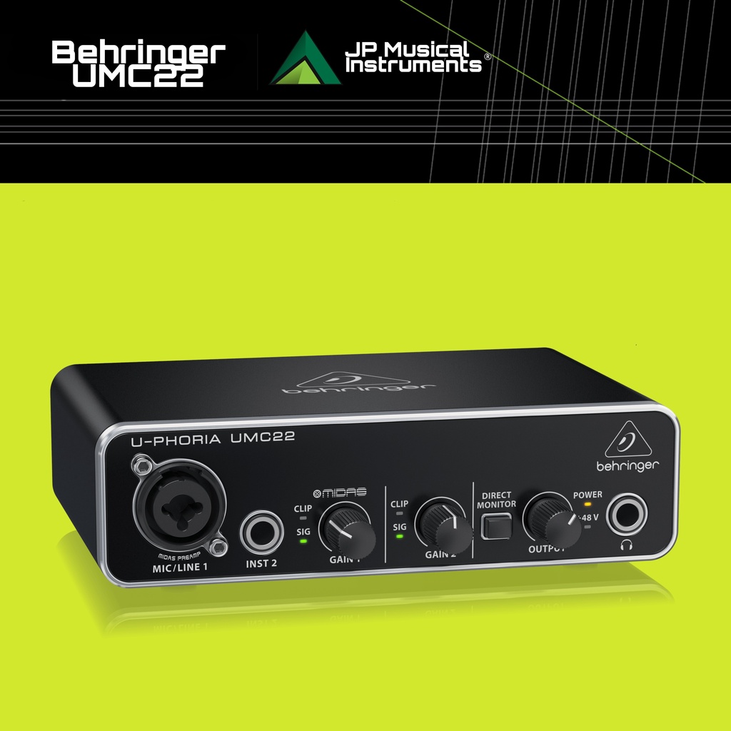 Behringer U-Phoria UMC22 USB Audio Interface | Shopee Philippines