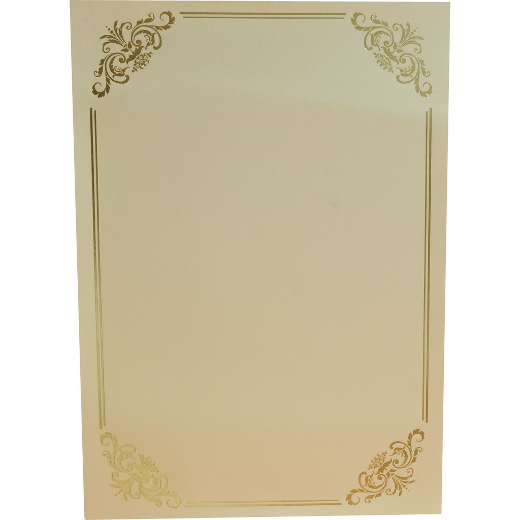 Kertas Sijil / Certificate Paper with Gold Border (10's) | Shopee ...
