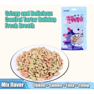 100g Cat Biscuits Cat Treats Cat Snacks Chicken Tuna Salmon Catnip ...
