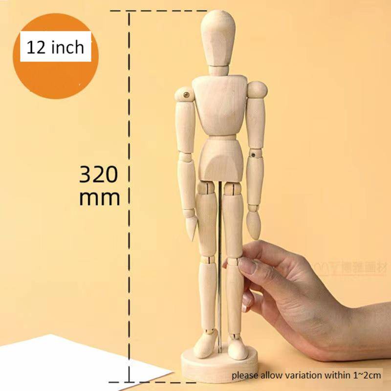 Wooden Human Art Posable Drawing Flexible Joints Human Mannequin ...