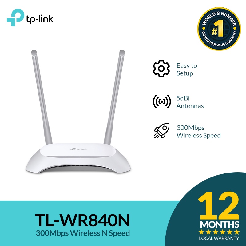 TP-Link Tl-WR840N 300mbps Wireless N Router N300 Wi-Fi Router, Wisp ...