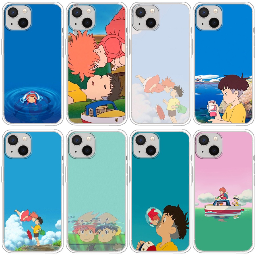 Soft Case Ponyo Hayao miyazaki Silicone Transparent Shockproof Cute ...