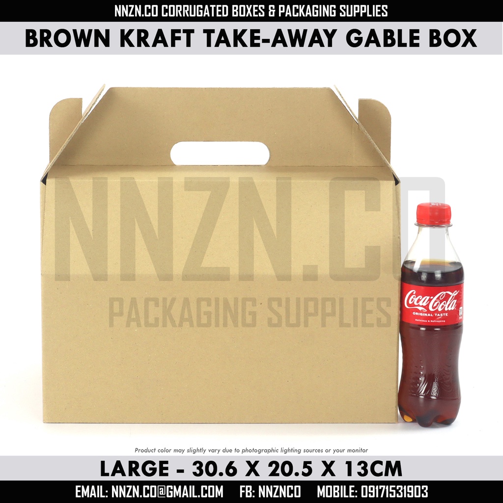 NNZN Large Corrugated Gable Box Take Away Box Take Out Box Lechon Box ...
