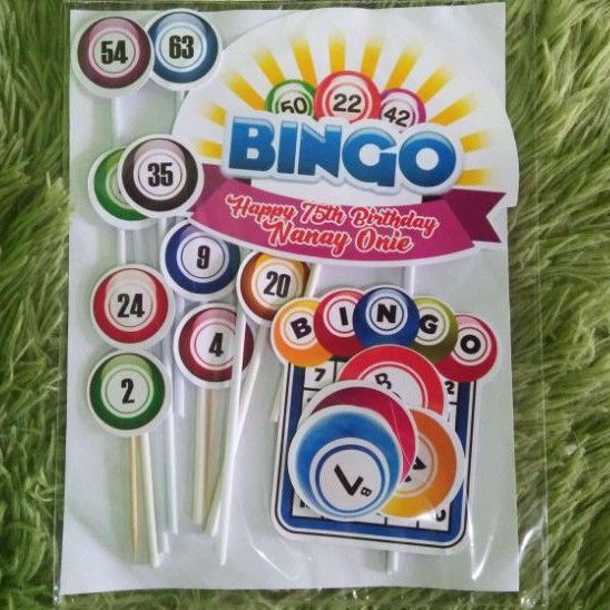 BINGO Theme Customized Cake Topper | Shopee Philippines