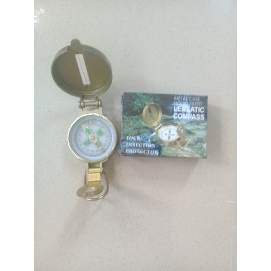 Iron Compass Metal Case Liquid Filled Lensatic Compass | Shopee Philippines