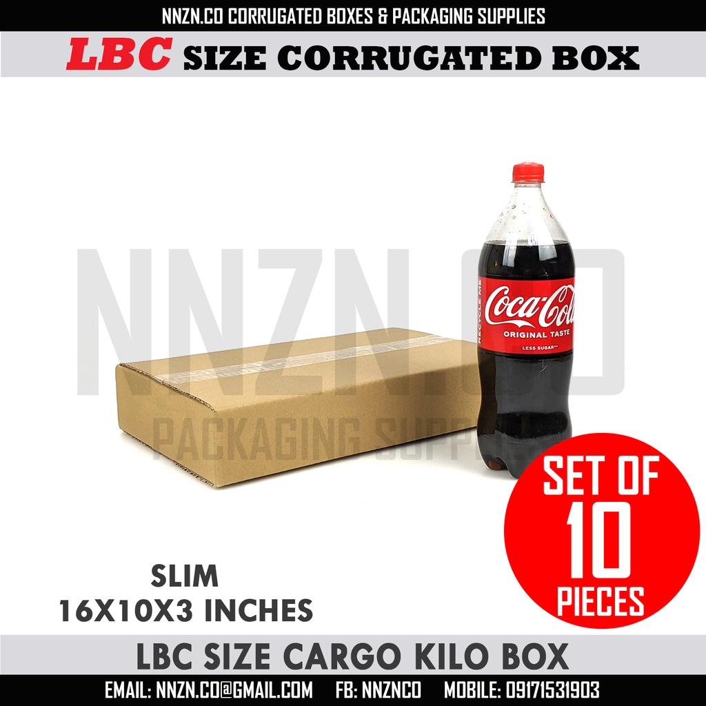NNZN Slim LBC Express Sizes Corrugated Cargo Shipping RSC Packaging Box ...