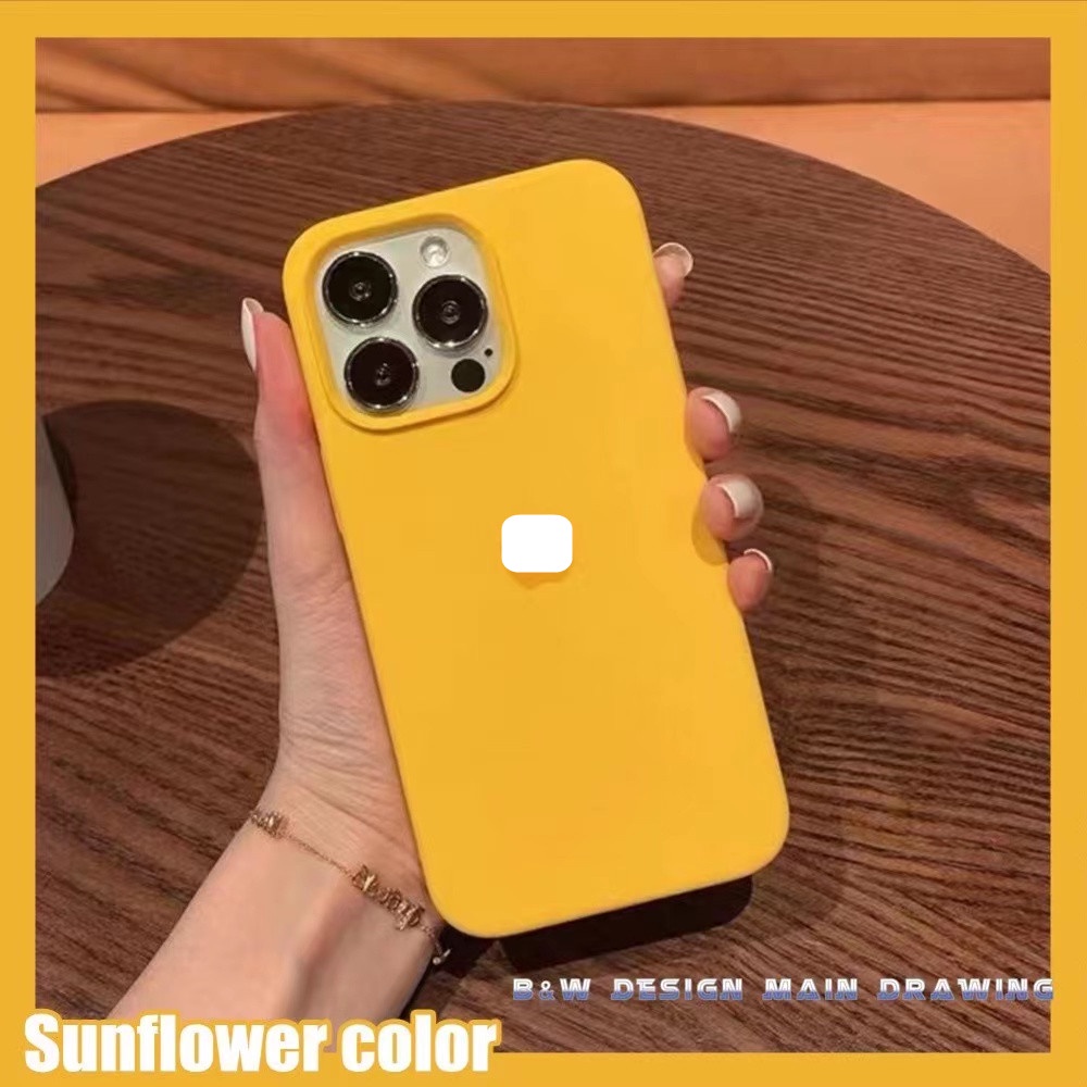 Luxury Sunflower Yellow Liquid Silicone protection Phone Case For ...