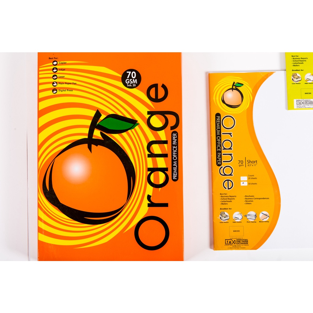 Orange Premium Office Paper 70g 20 sheets (A3) (Repack) | Shopee ...