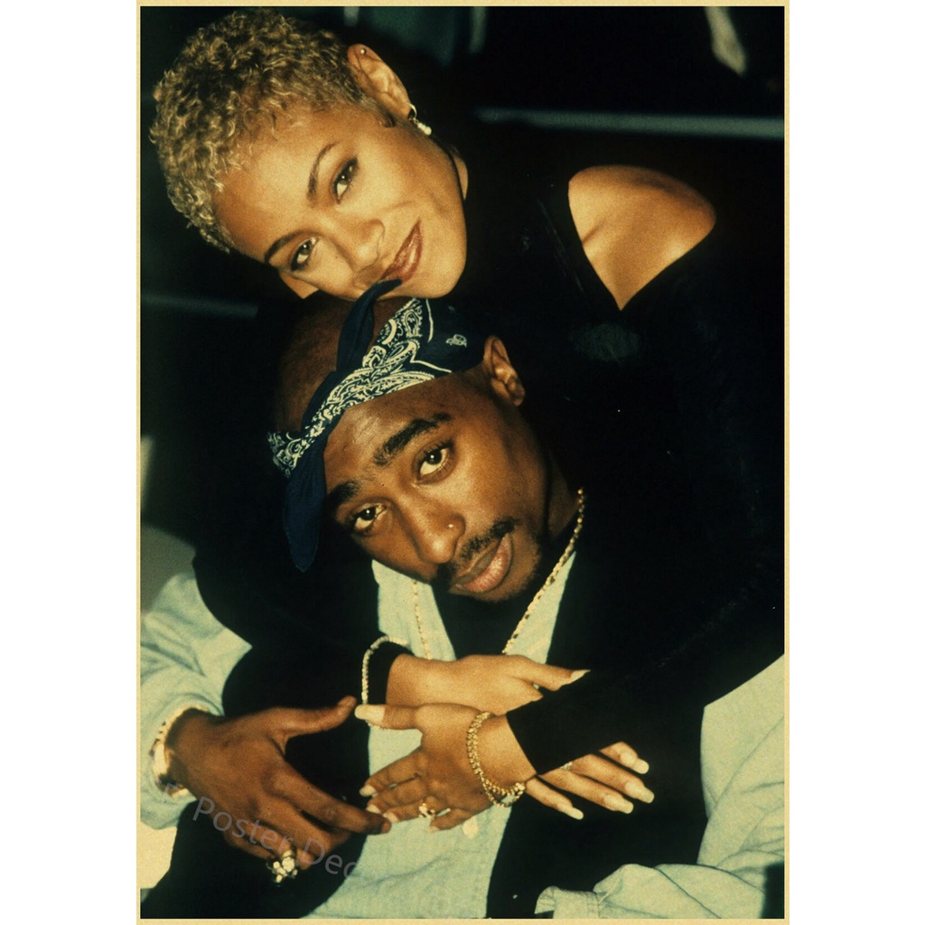 Hip Hop Singer Tupac Retro Poster Kraft Paper 2PAC Prints Posters ...