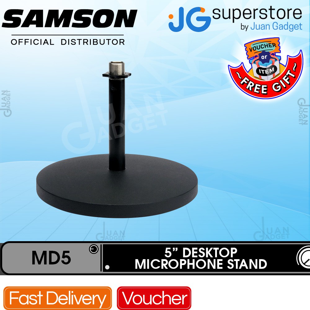 Samson MD5 5-Inch Microphone Stand for Voiceovers, Podcast and Sound ...