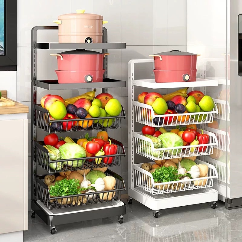 Stainless Steel Adjustable Multi-Layer Kitchen Shelf Rack Trolly ...