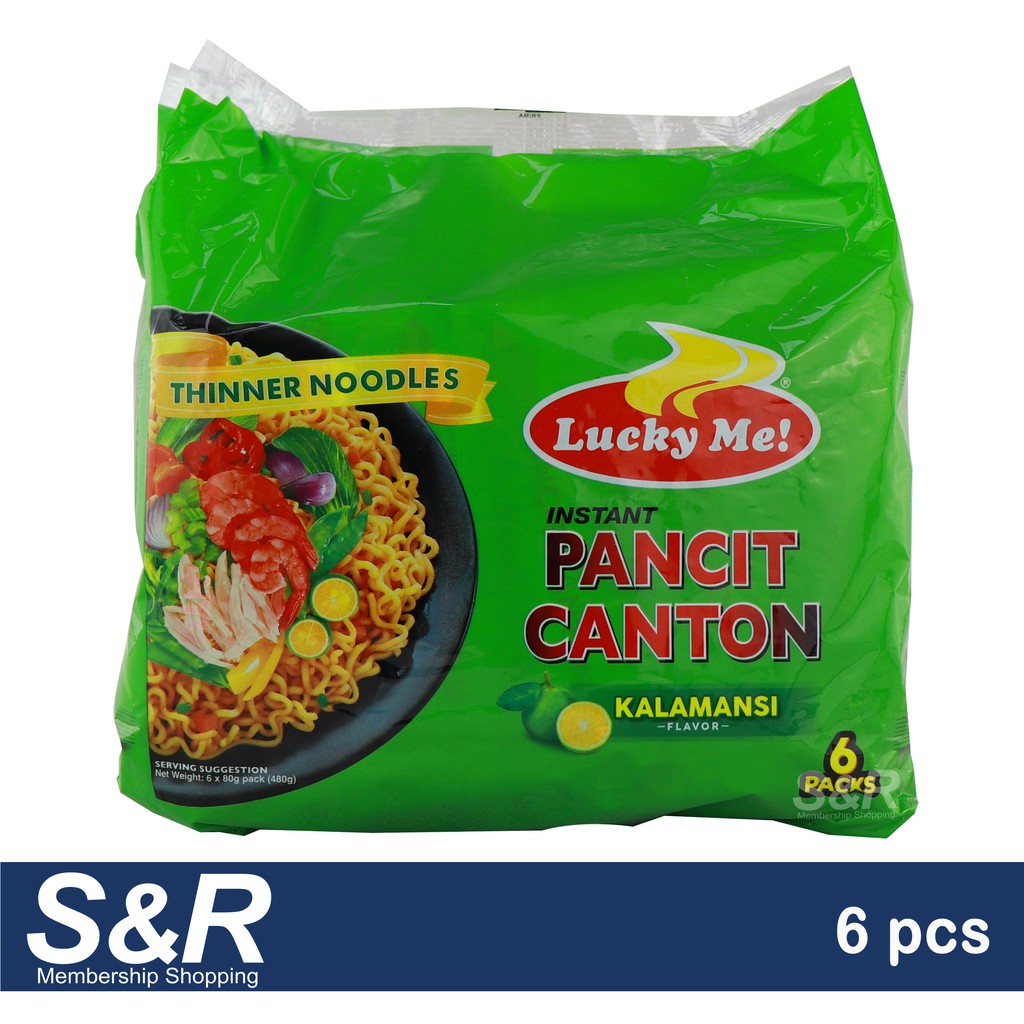 Lucky Me! Instant Pancit Canton Kalamansi Flavor 6pcs | Shopee Philippines