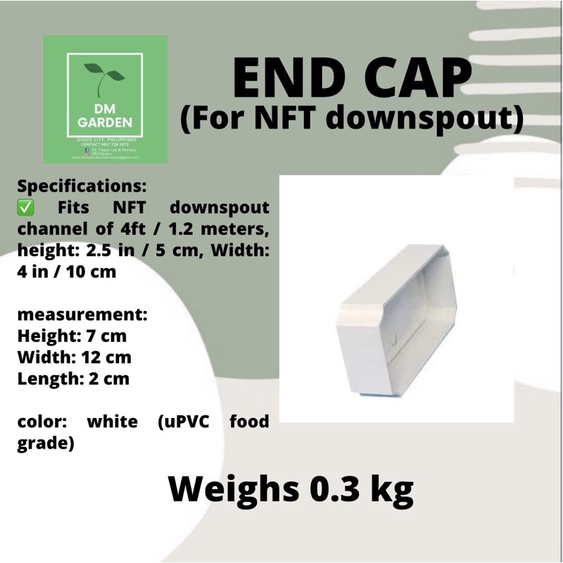 ﹍End Cap (For Hydroponics Downspout Nft Channel) | Shopee Philippines