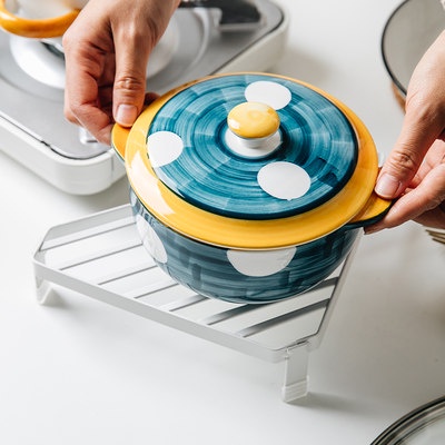 Small kitchen triangle pot rack storage rack home storage rack stove ...