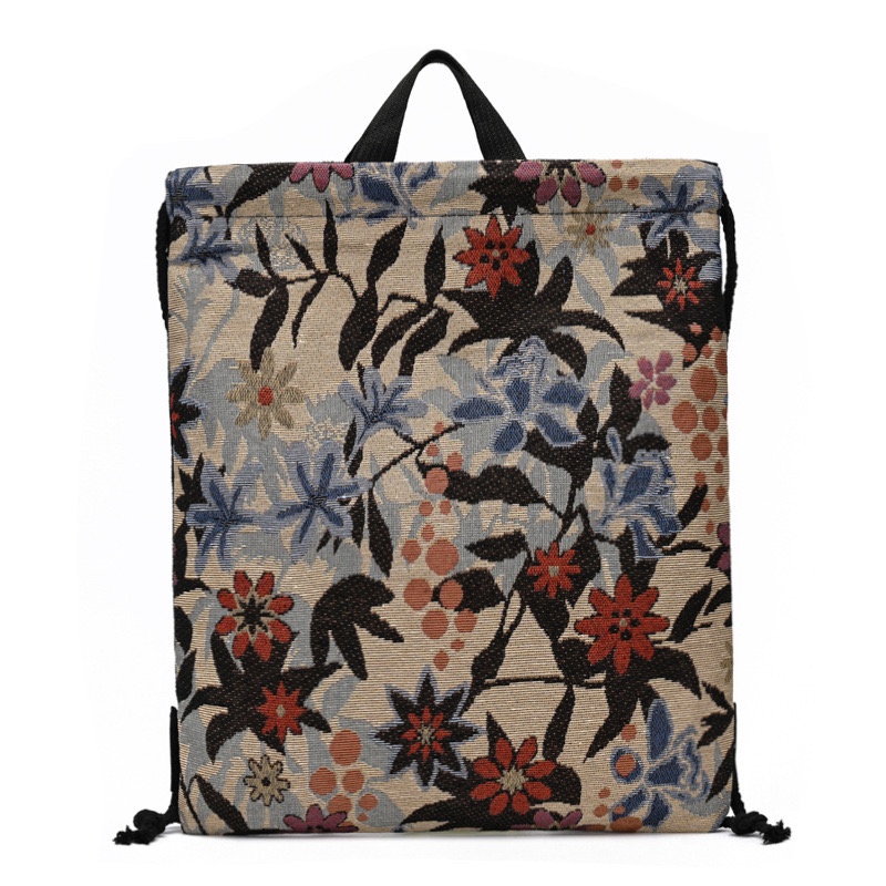 Canvas String Bag Owl Design Back Pack Katsa Bag Portable Drawstring