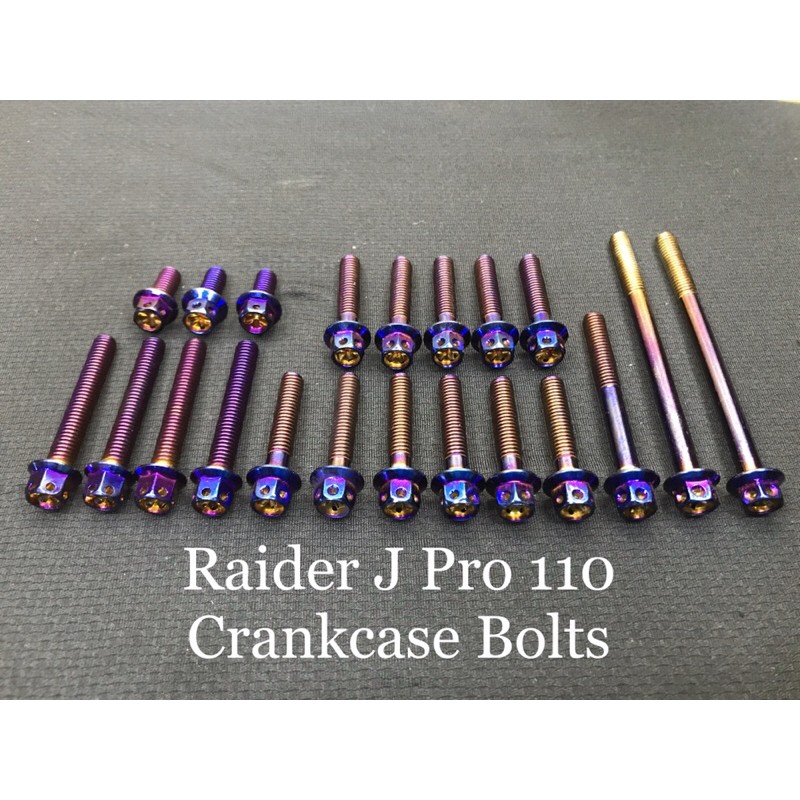 Raider j pro Cankcase set bolts titanium | Shopee Philippines