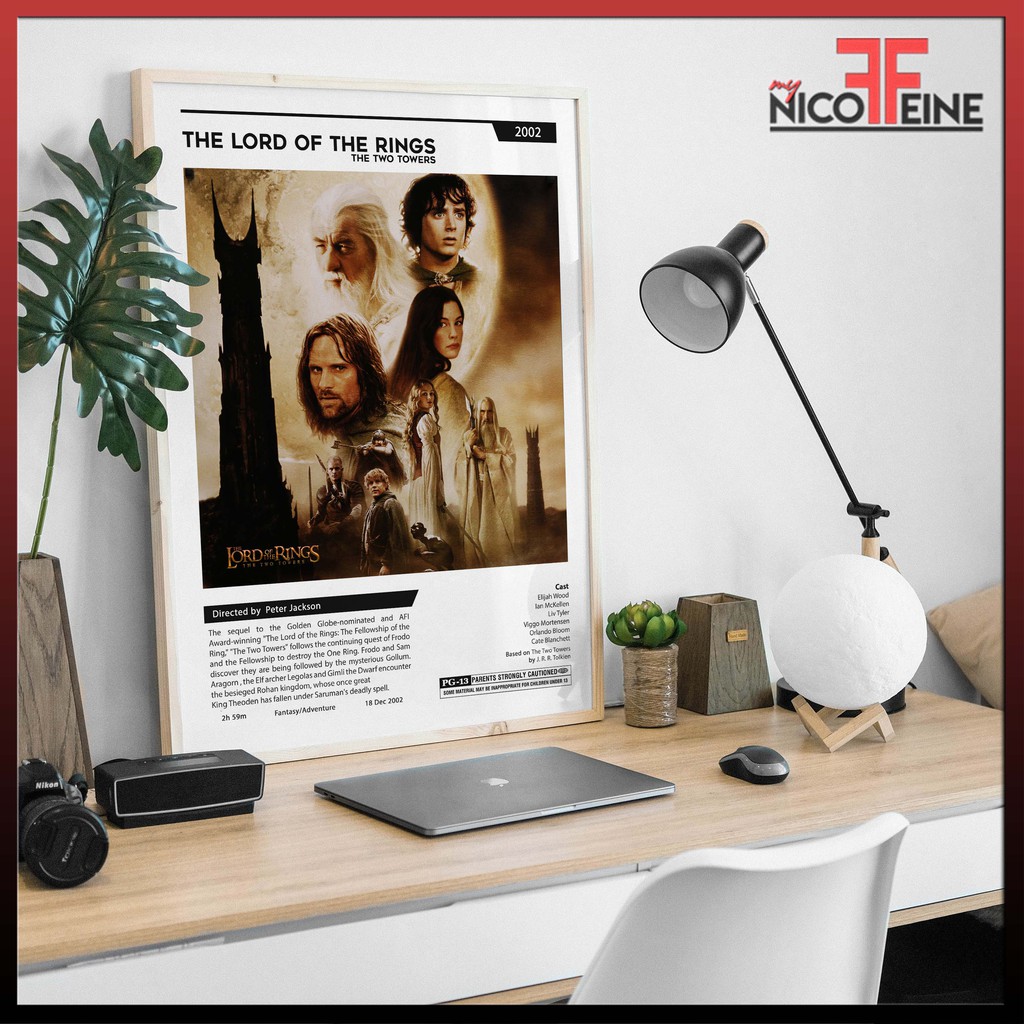 [Poster Only] The Lord of the Rings The Two Towers LOTR Minimal Retro ...