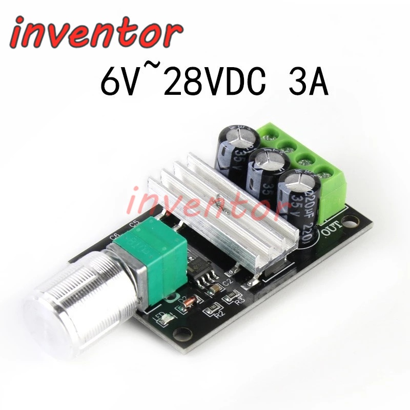 PWM DC module 6V 12V 24V 28V 3A 80W motor speed regulator adjuster ...