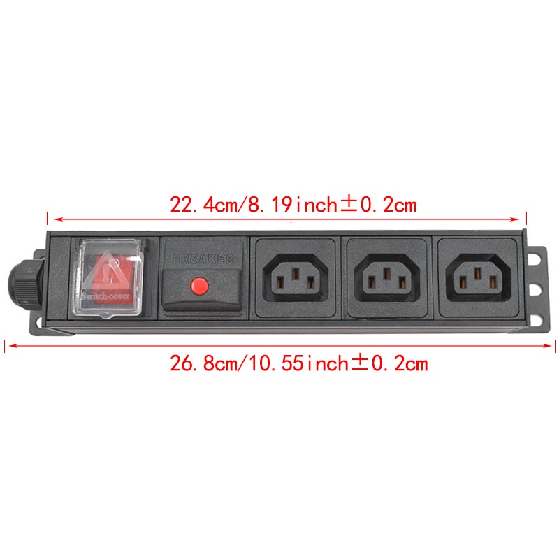 PDU Power Strip Distribution Unit 16A 3500W C13 socket 2-24 Ways output C14 PLUG Power strip ...